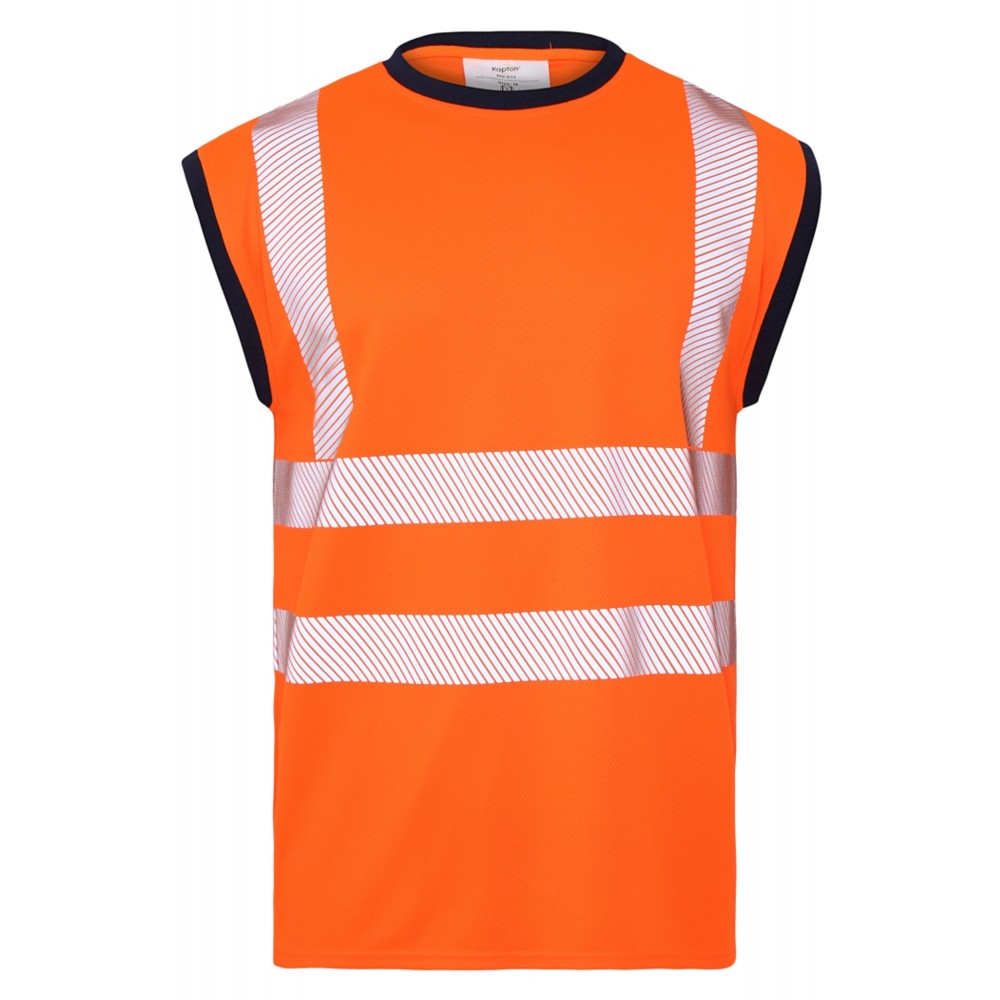 Hi Vis Sleeveless T Shirt Crew Neck Tank Top - Super Stretch Reflect ...